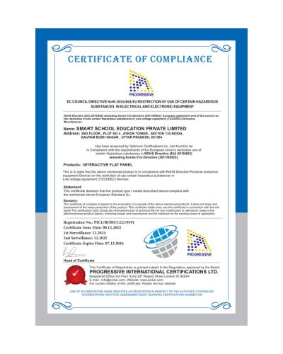 Studynlearn Certifications - ISO, BIS, RoHS, CE & CBSE-Approved Standards